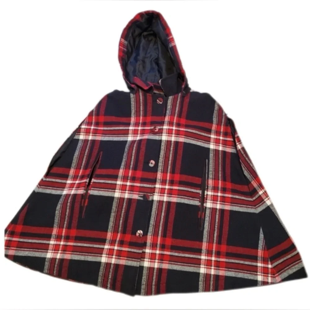 Cooperative | Jackets & Coats | Cooperative Red And Black Plaid Hooded ...